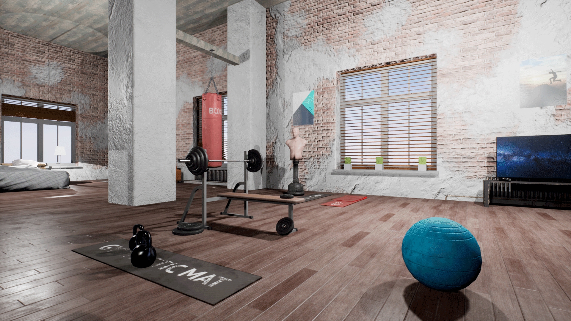 Loft - modular interior, 카테고리 배경 - UE 마켓플레이스