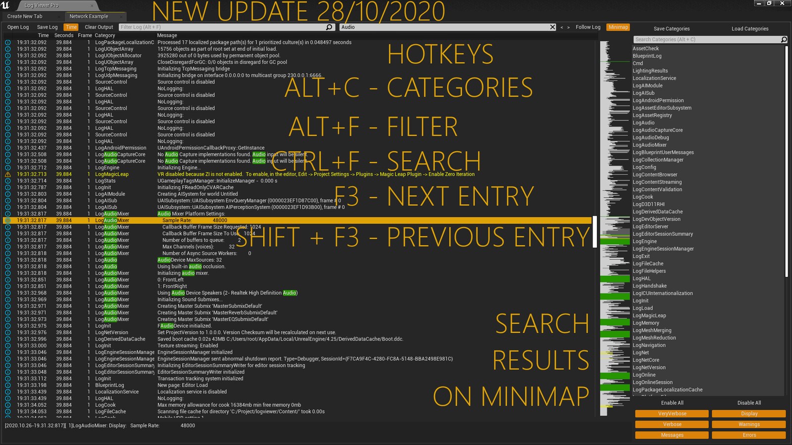 Log Viewer Pro in Code Plugins - UE Marketplace