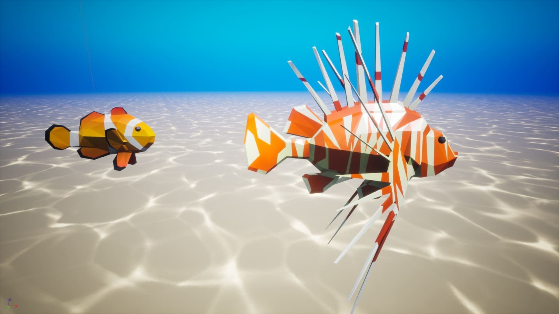 Poly Style Low Poly Fish for School System in Props - UE Marketplace
