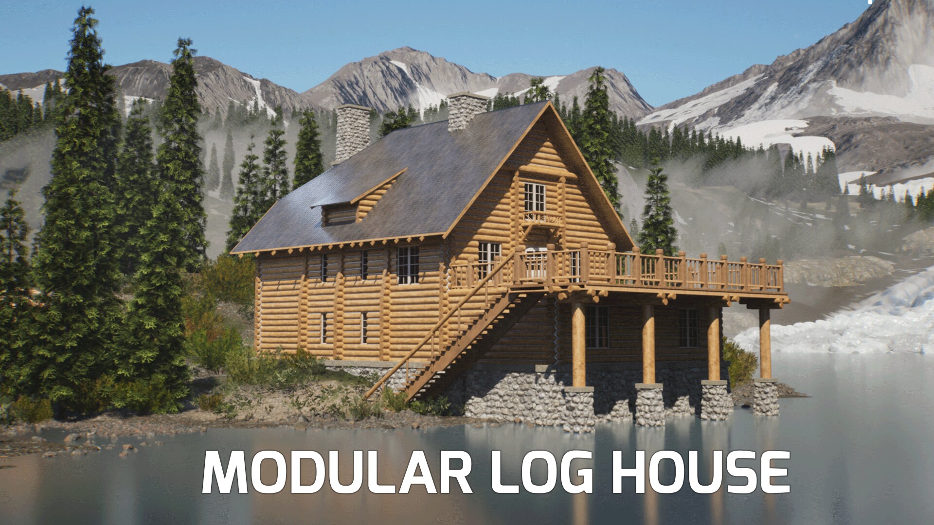 Realistic Log House Kit, 카테고리 소품 - UE 마켓플레이스