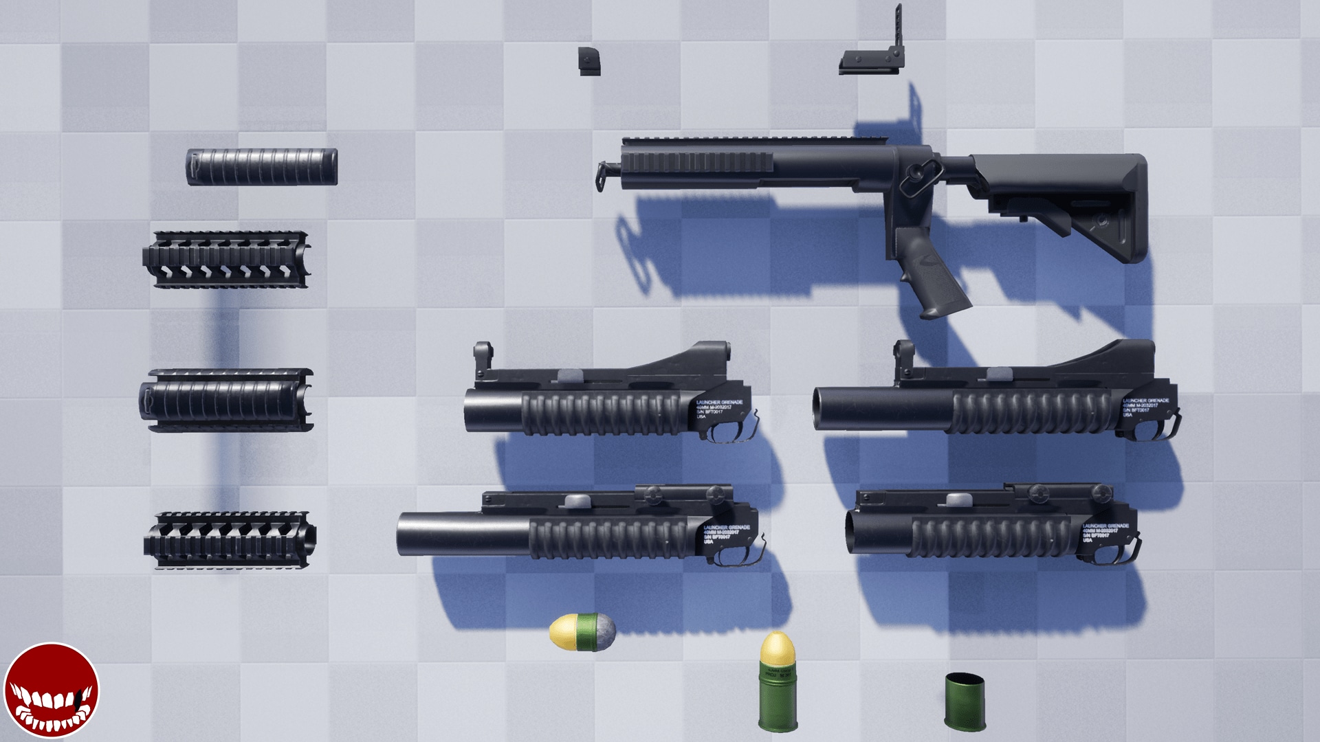 在武器创建的Animated FPS M203 Grenade Launcher with VFX/SFX and Bonus ...