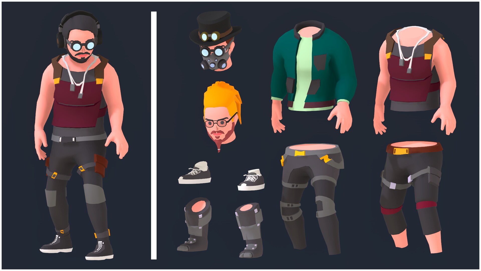 Customizable 3d Cyberpunk Characters Vol 1 카테고리 캐릭터 Ue 마켓플레이스