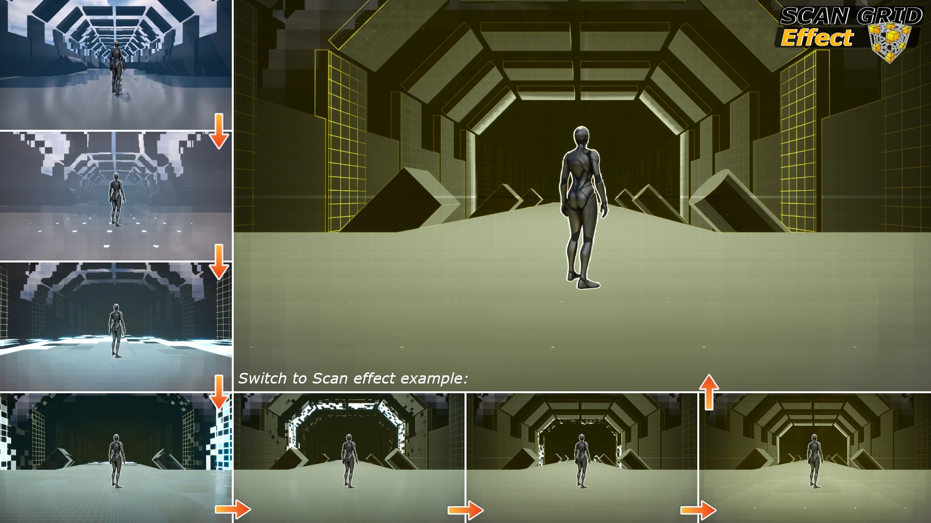Scan Grid Effect In Visual Effects Ue Marketplace