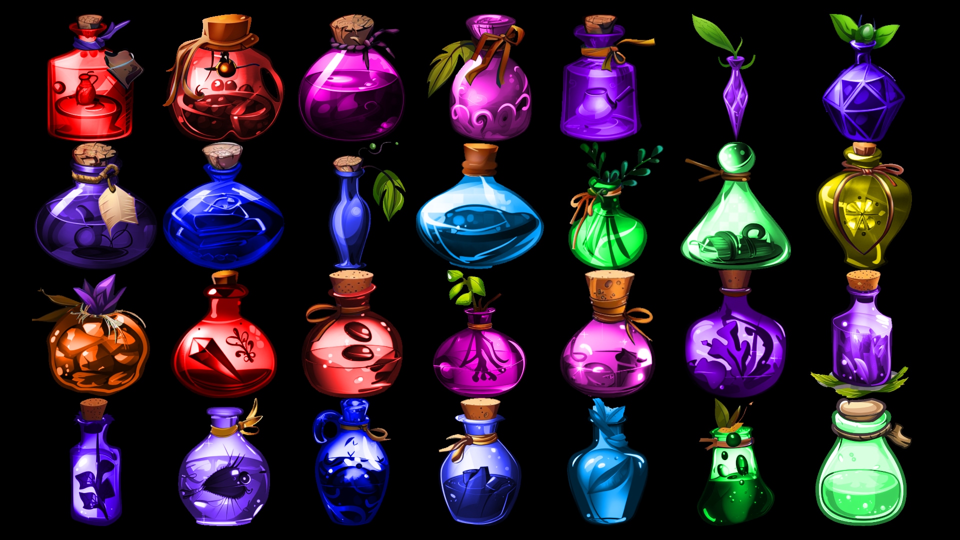 Fantasy Potion Icons：2Dアセット - UE マーケットプレイス