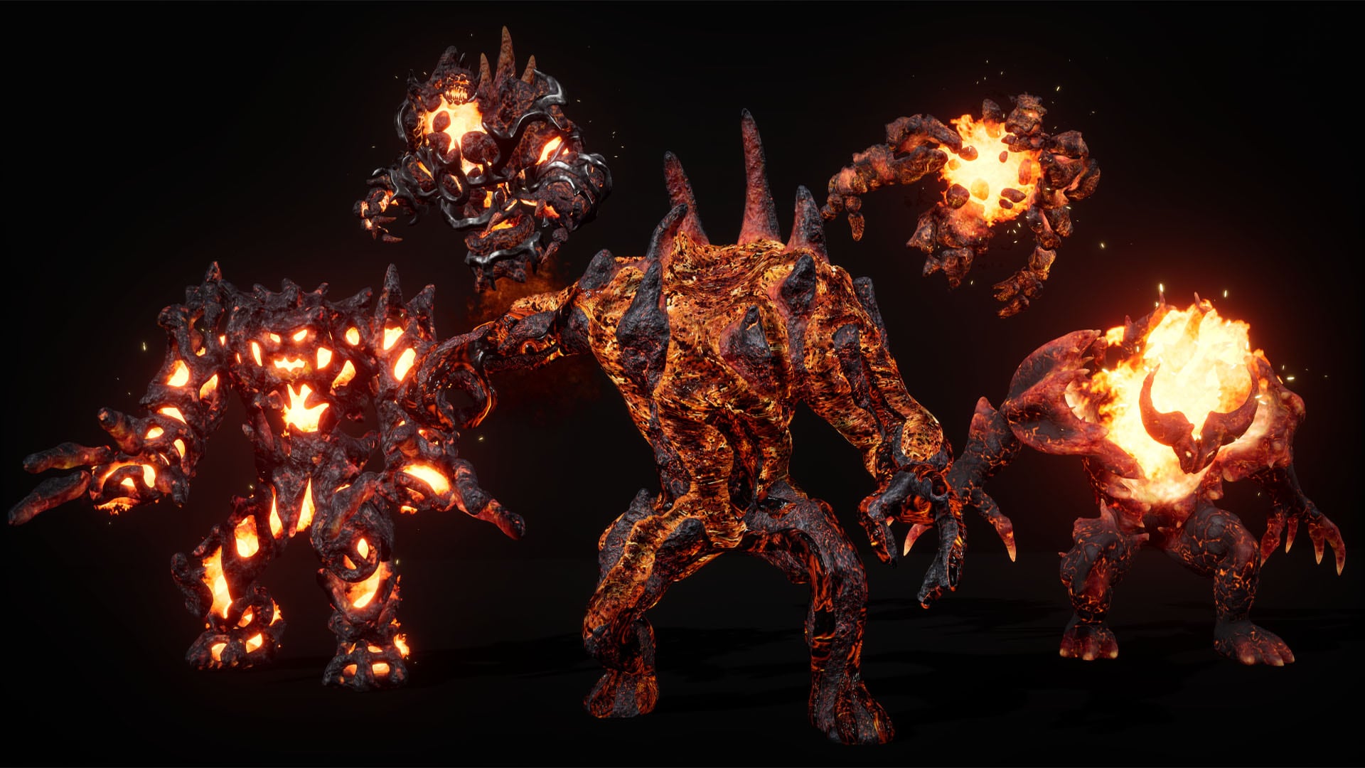 Pack of hell golems, 카테고리 캐릭터 - UE 마켓플레이스