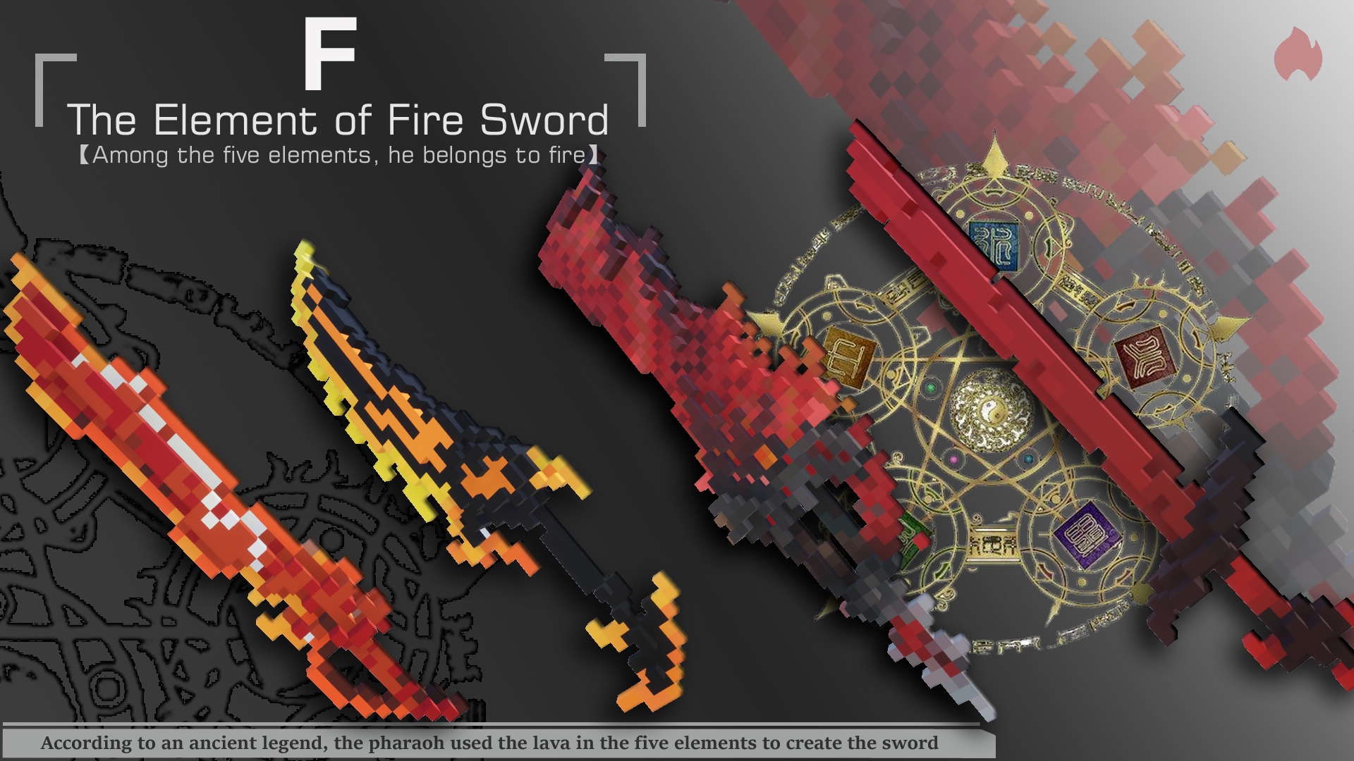 在武器创建的Low Poly Element Sword - 虚幻引擎商城