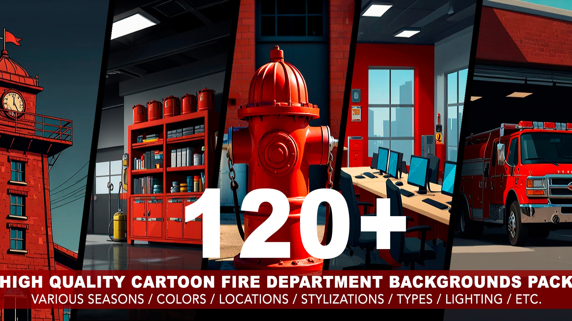 120+ FIRE DEPARTMENT BACKGROUNDS in 2D Assets - UE Marketplace