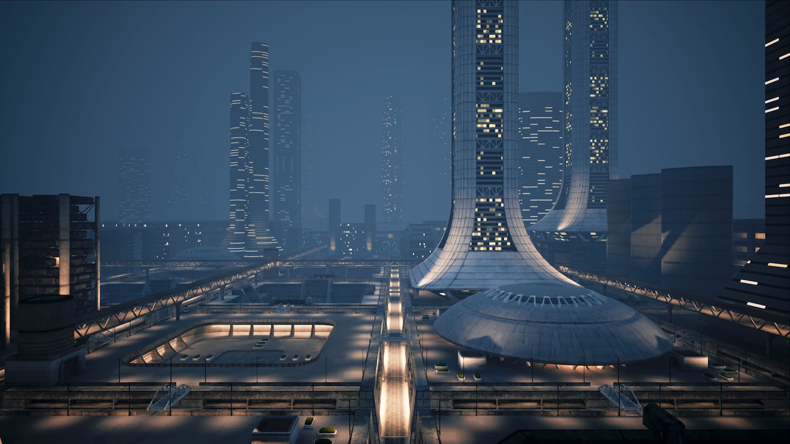 Sci-Fi Megacity in Environments - UE Marketplace