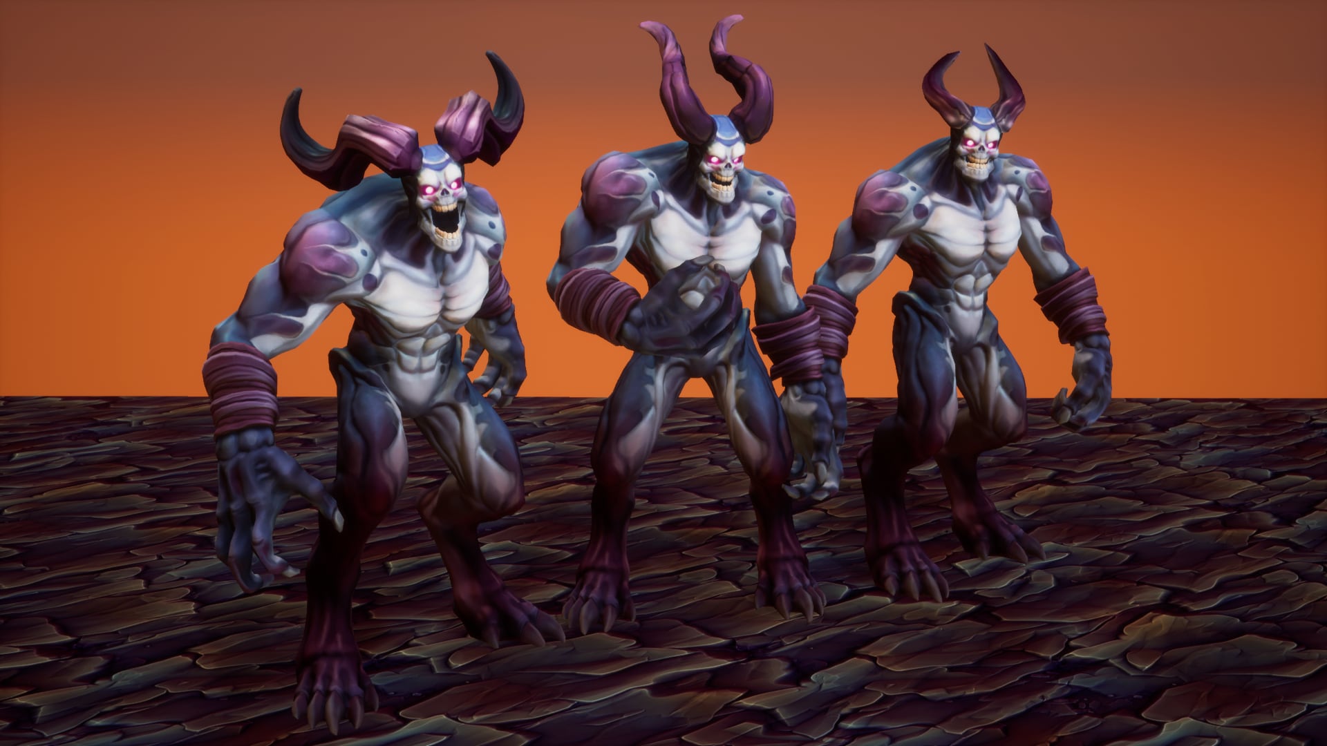 Stylized Fantasy Modular Hellguard Demon Hero in Characters - UE Marketplace