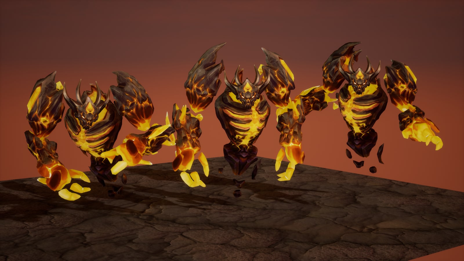 Stylized Fantasy Lava Elemental in Characters - UE Marketplace