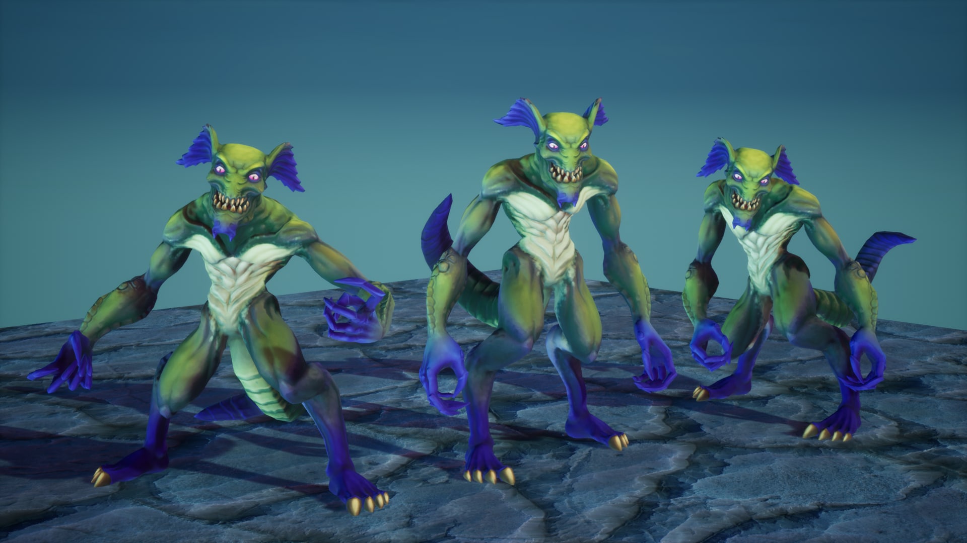 Stylized Fantasy Deep Sea Lizard in Characters - UE Marketplace