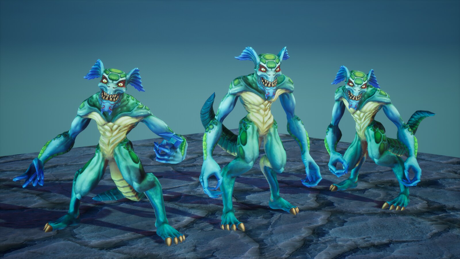 Stylized Fantasy Deep Sea Lizard in Characters - UE Marketplace