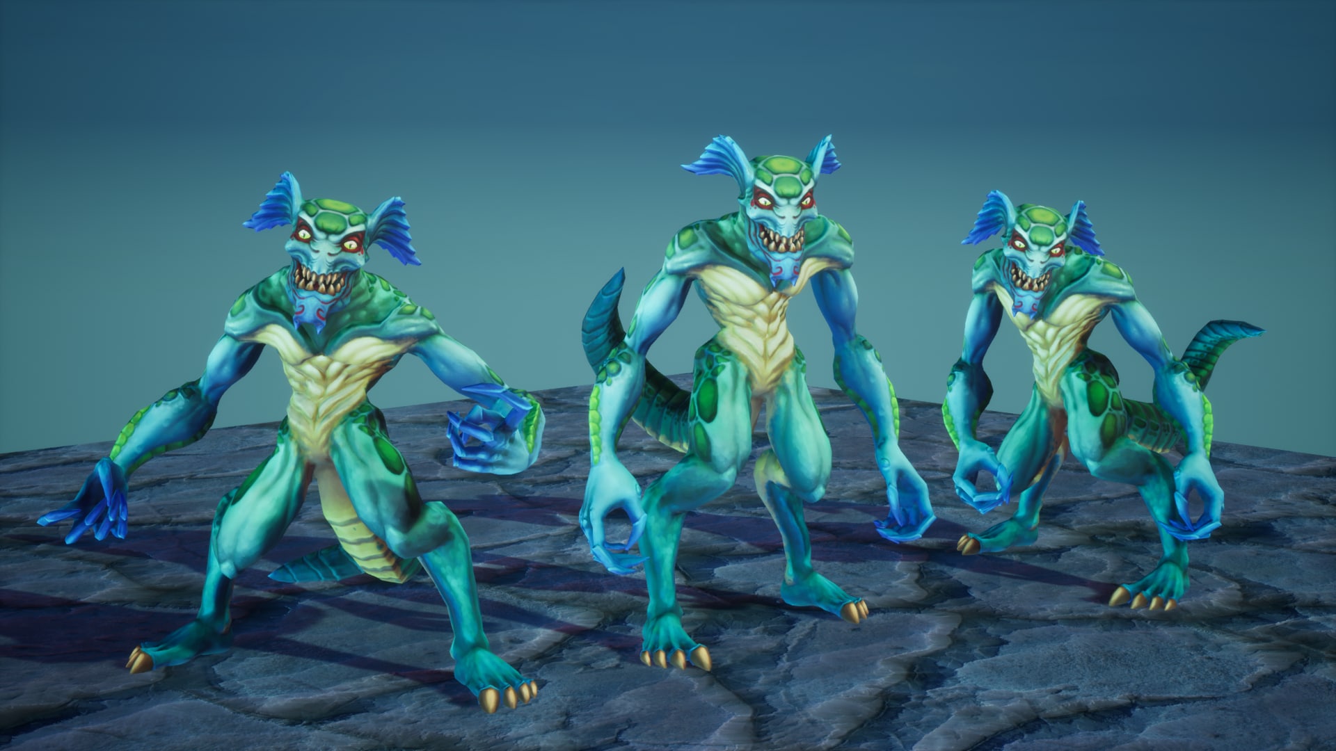 Stylized Fantasy Deep Sea Lizard in Characters - UE Marketplace