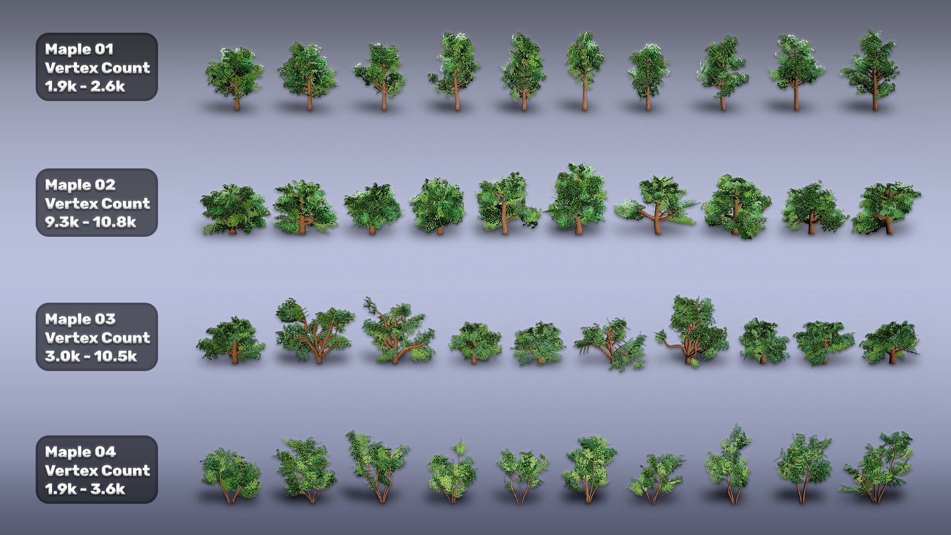 200x Stylized Trees Mega Pack, 카테고리 소품 - UE 마켓플레이스