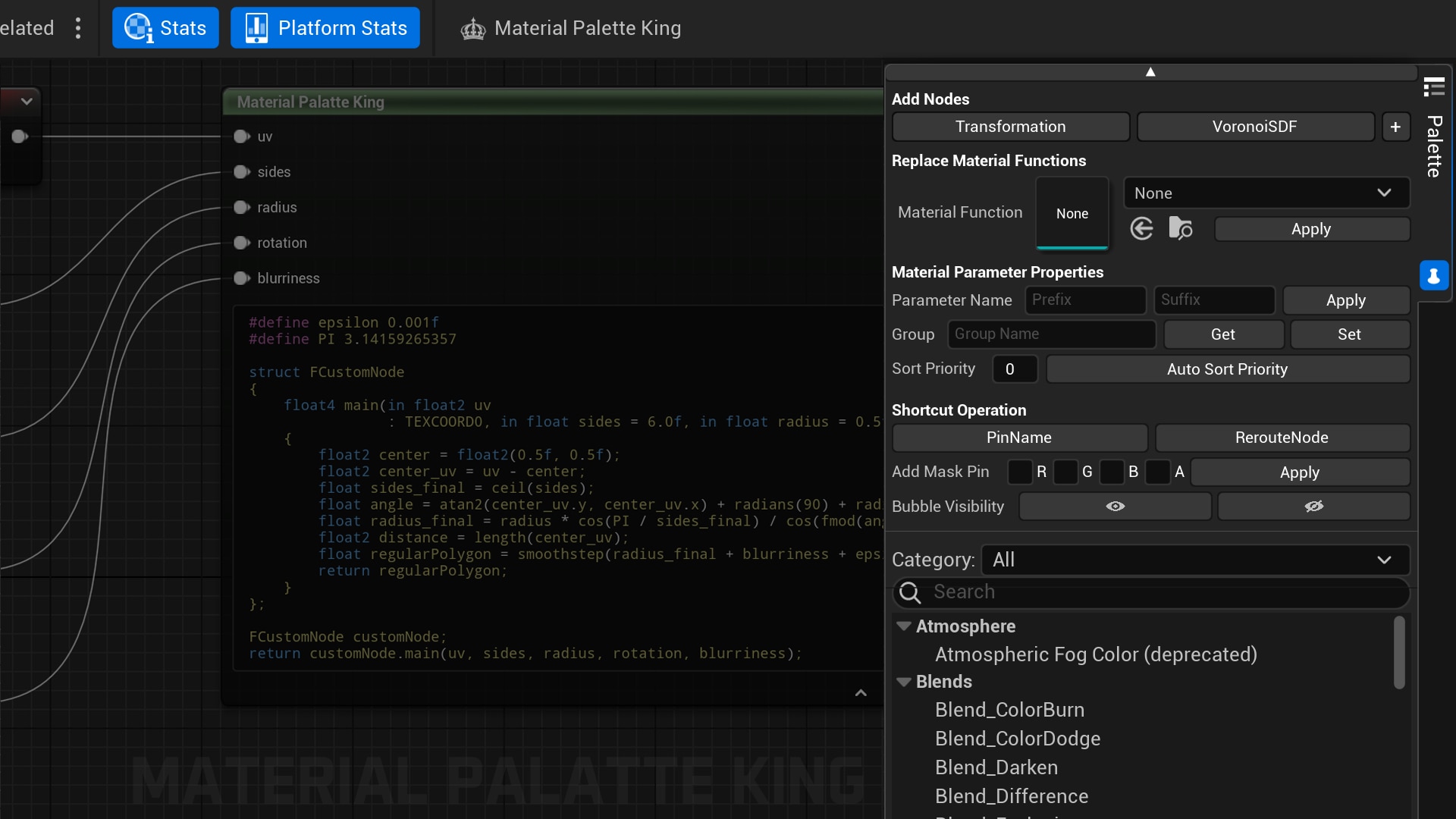 Material Palette King in Code Plugins - UE Marketplace