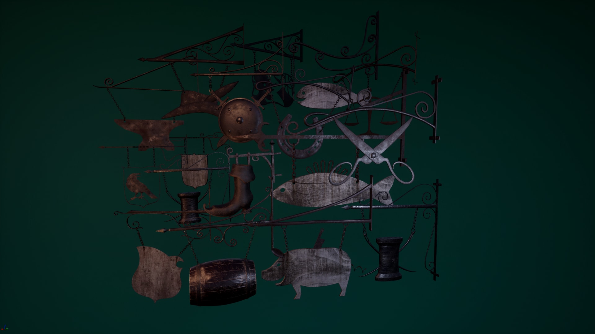 Medieval Props Vol 2 Signs Asset Cloud