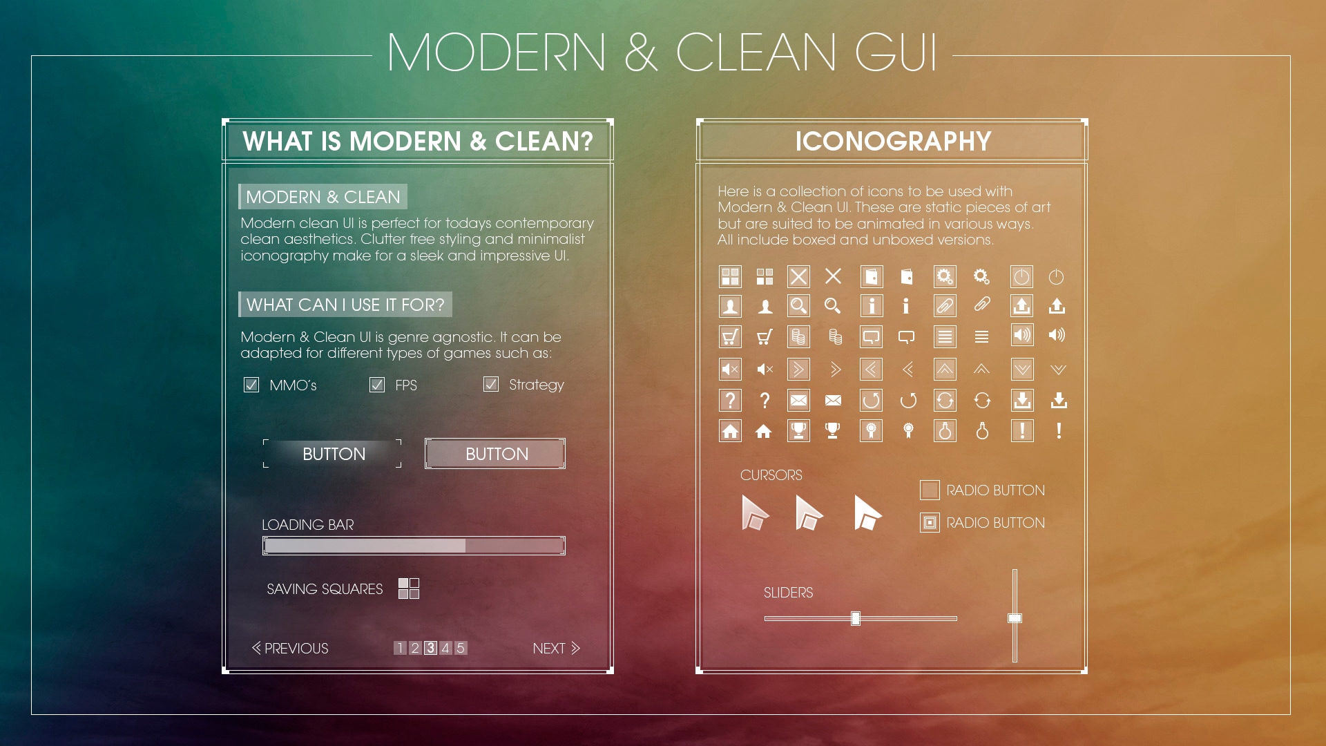 Modern & Clean GUI Theme in 2D Assets - UE Marketplace