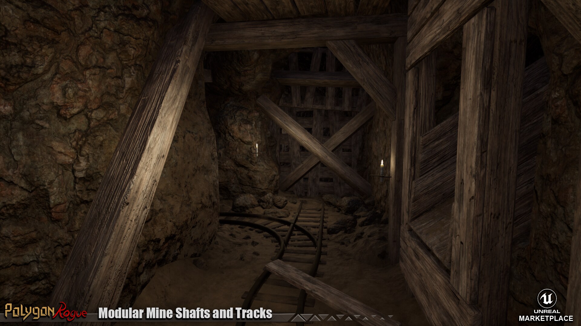 Modular Mine Shafts and Tracks in Environments - UE Marketplace