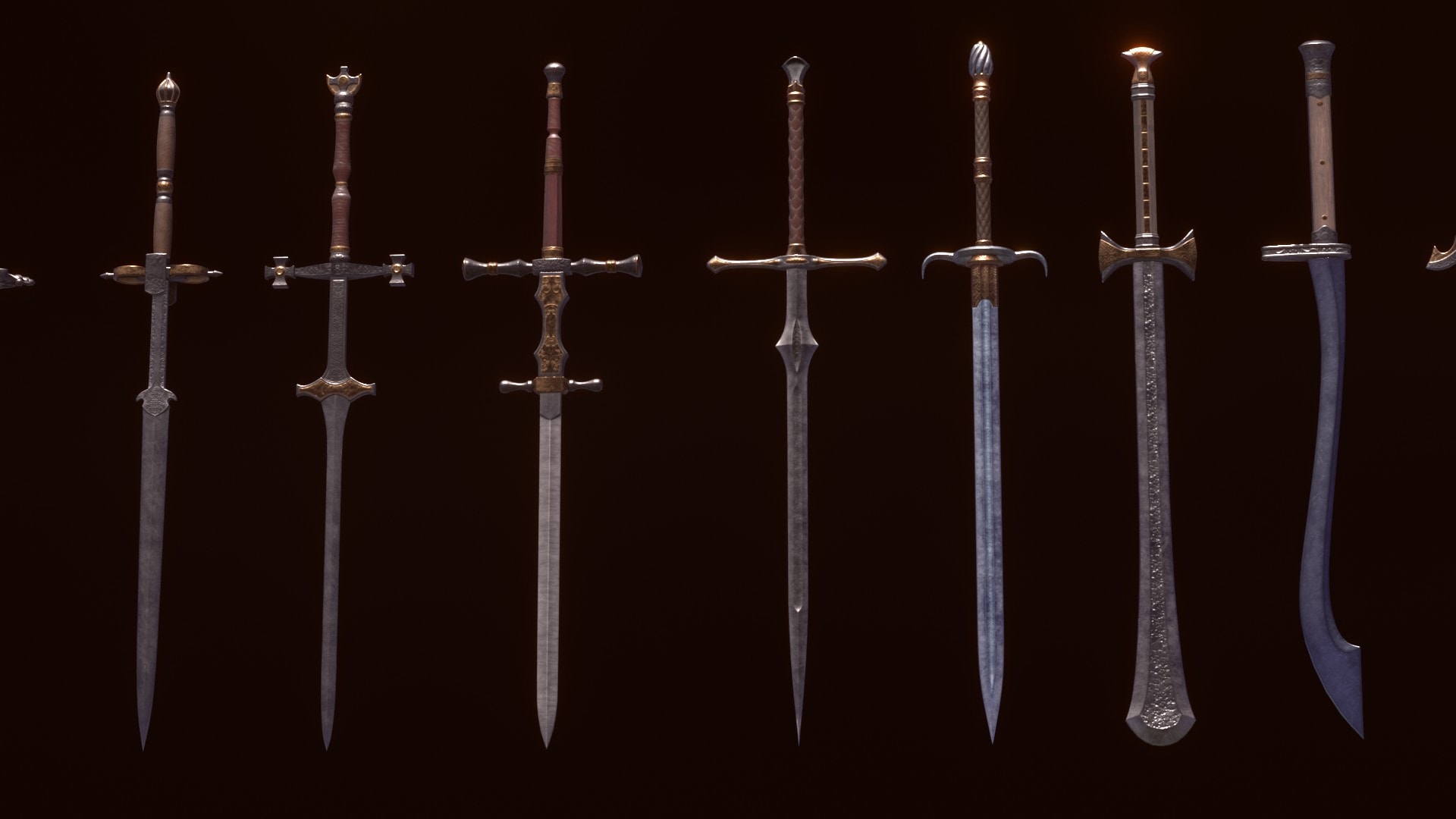 A set of modular two handed swords in Weapons - UE Marketplace