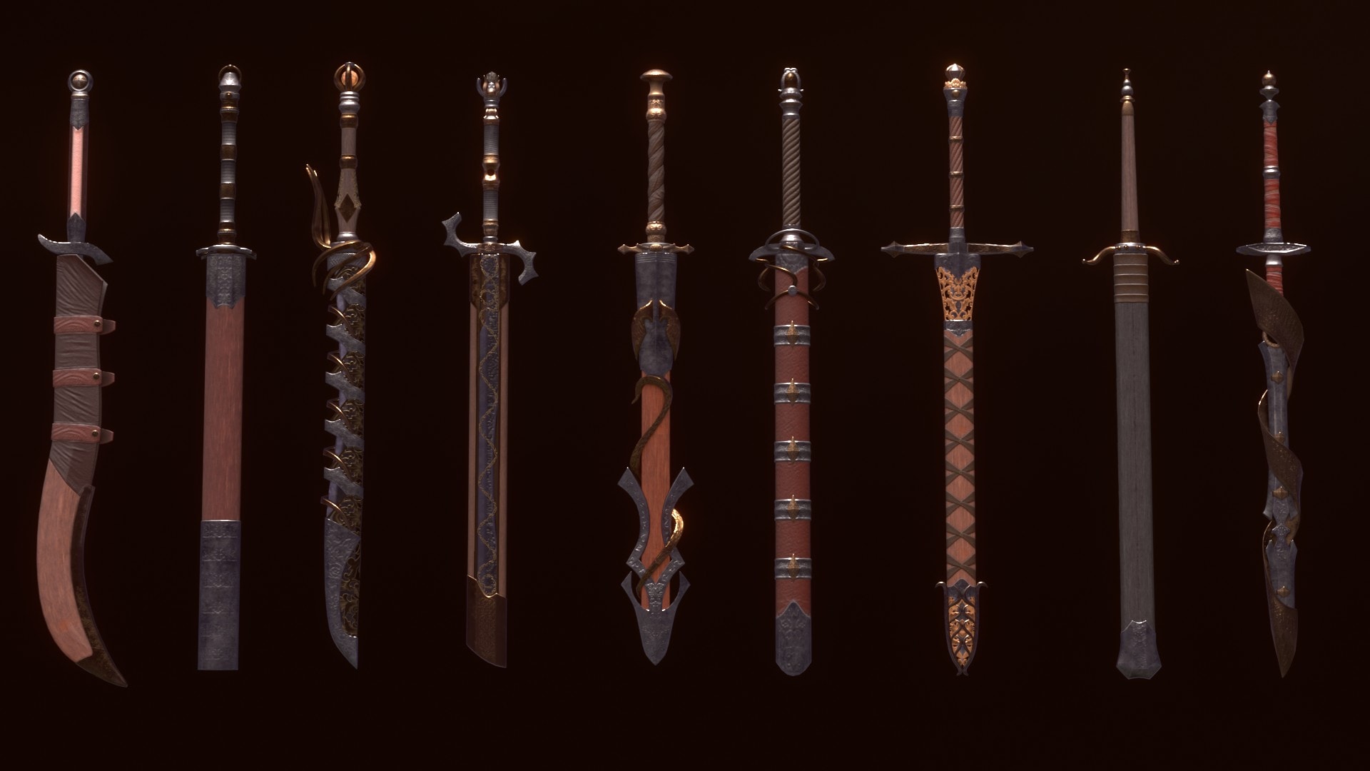 A set of modular two handed swords in Weapons - UE Marketplace