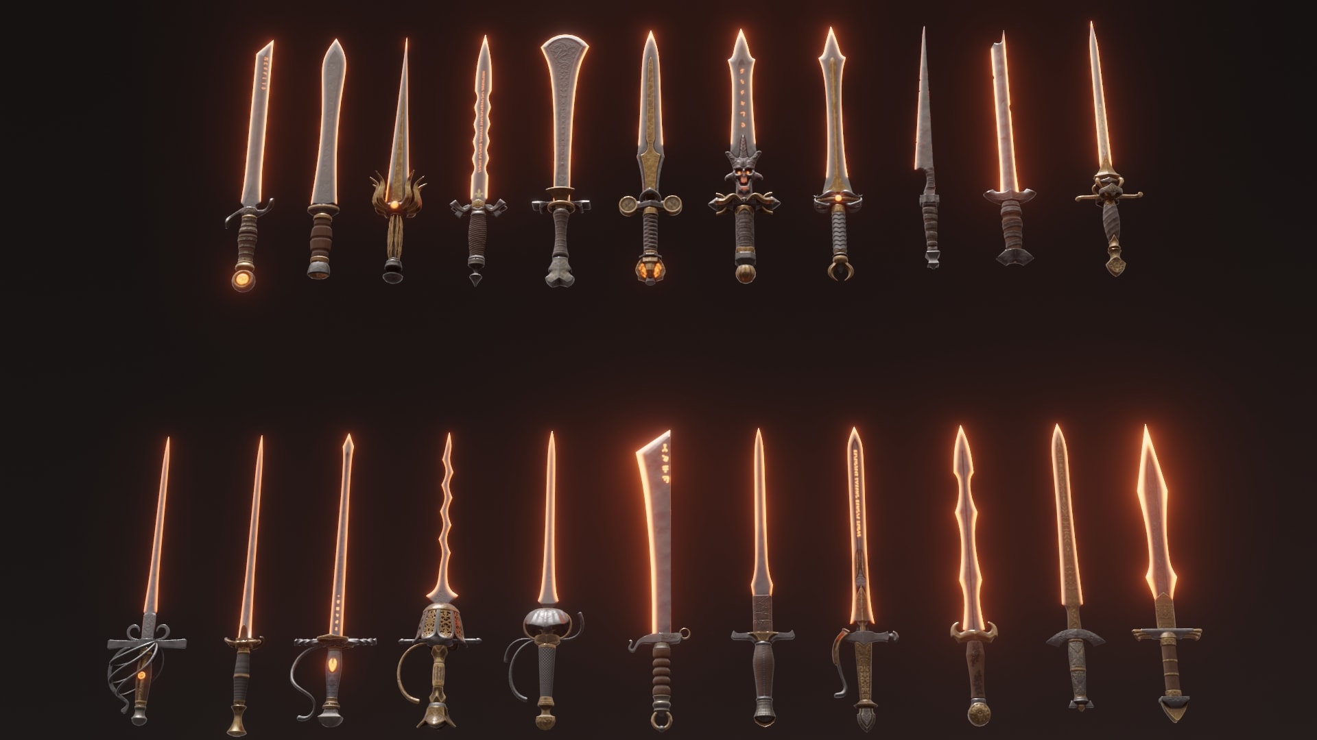 Large modular set of bladed weapons in Weapons - UE Marketplace