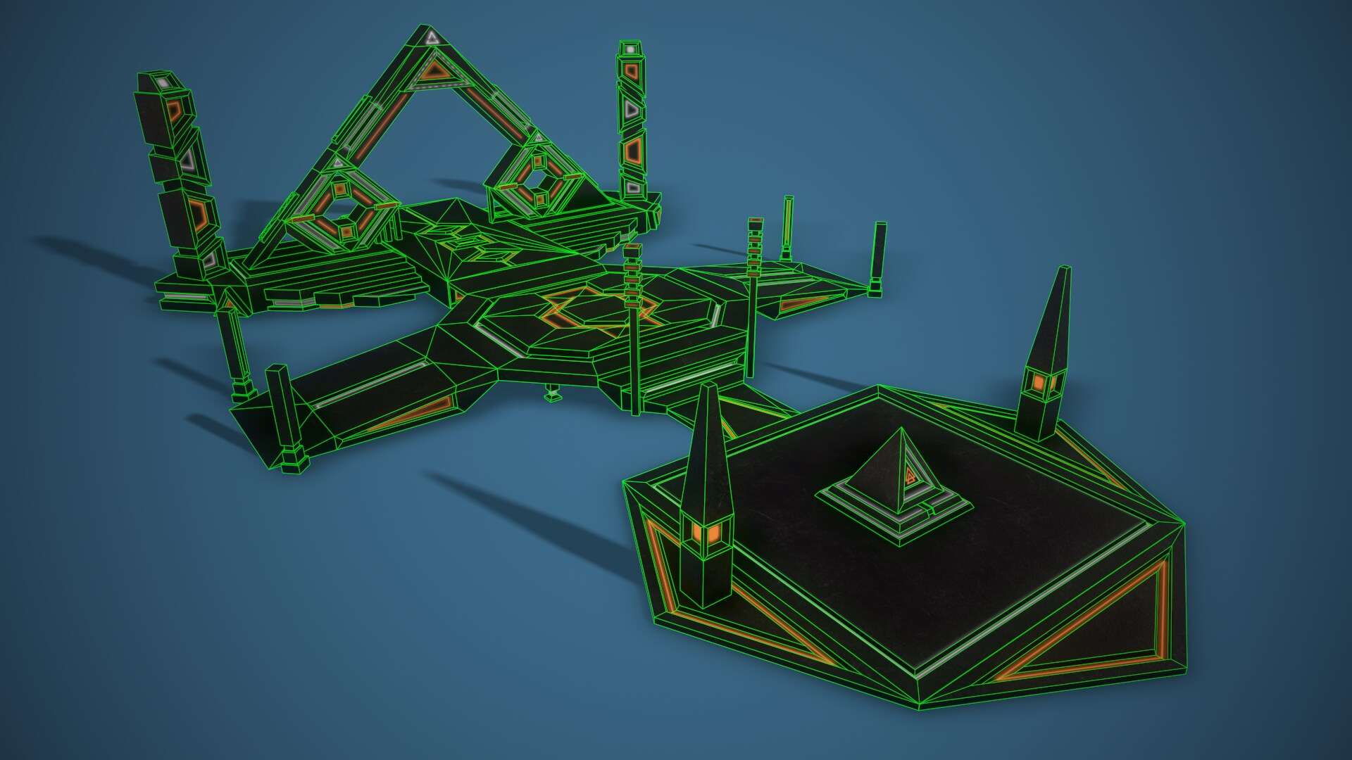 Modular Complex Space Gate in Props - UE Marketplace