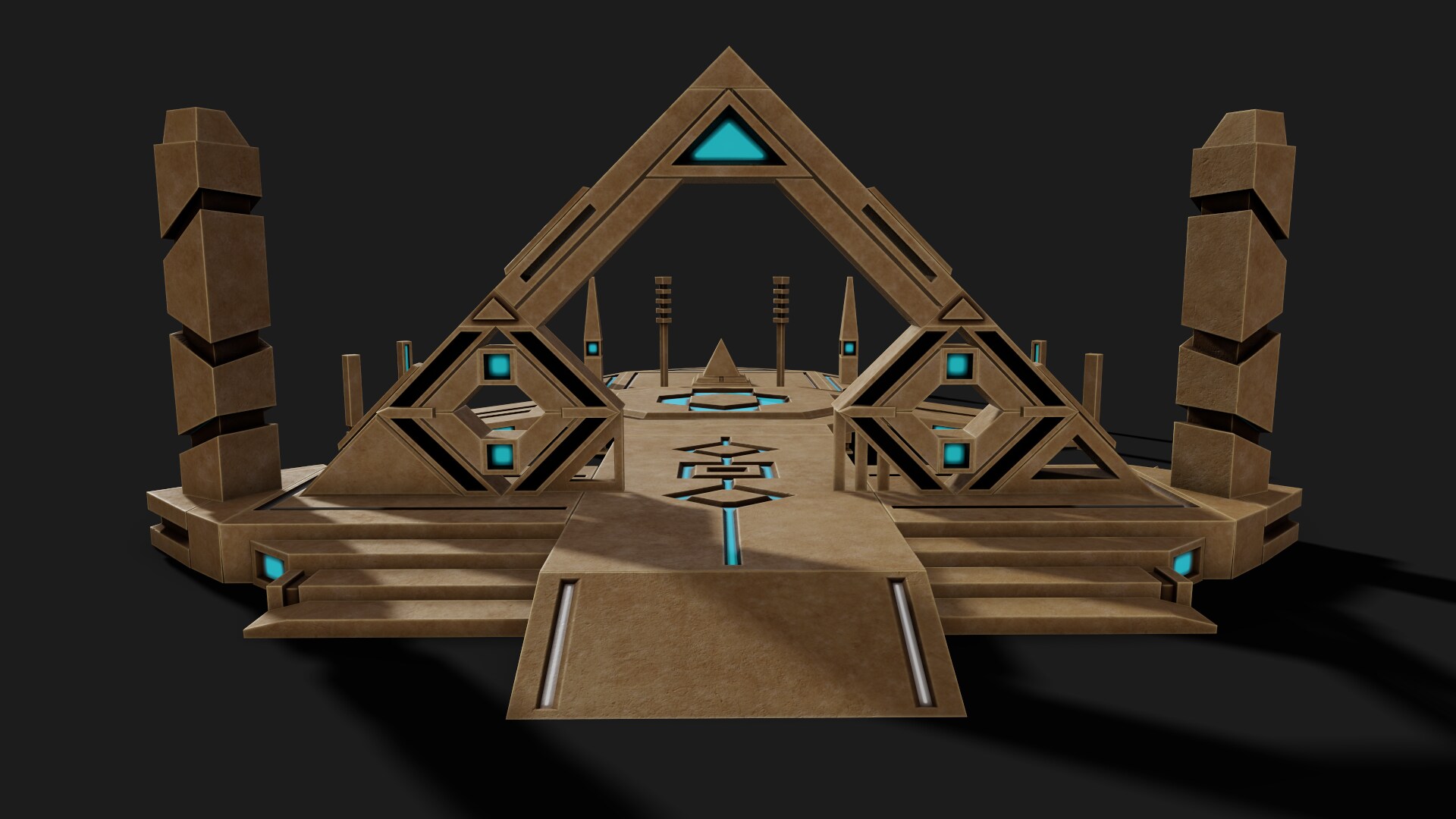 Modular Complex Space Gate in Props - UE Marketplace