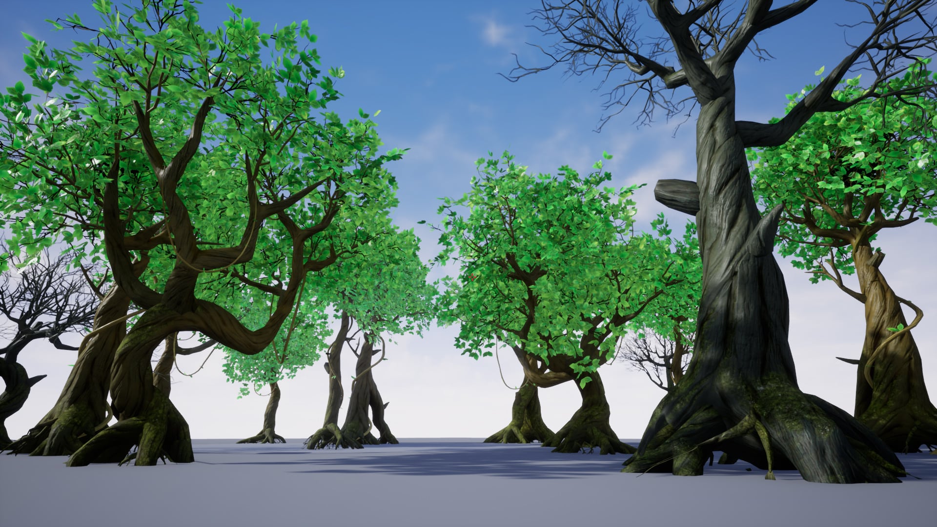 Modular Trees Pack in Props - UE Marketplace