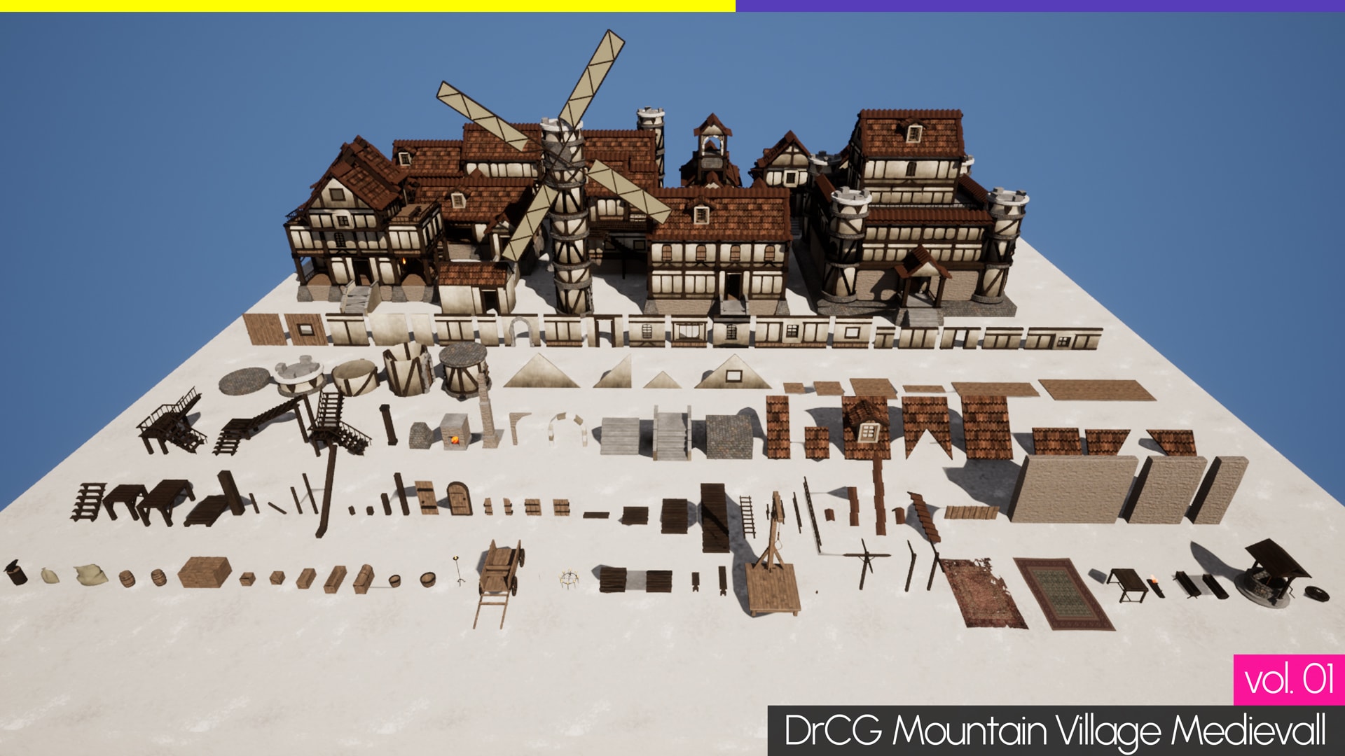 Modular Medieval Asset Pack (Low Poly, Buildings, Street Assets by DrCG ...