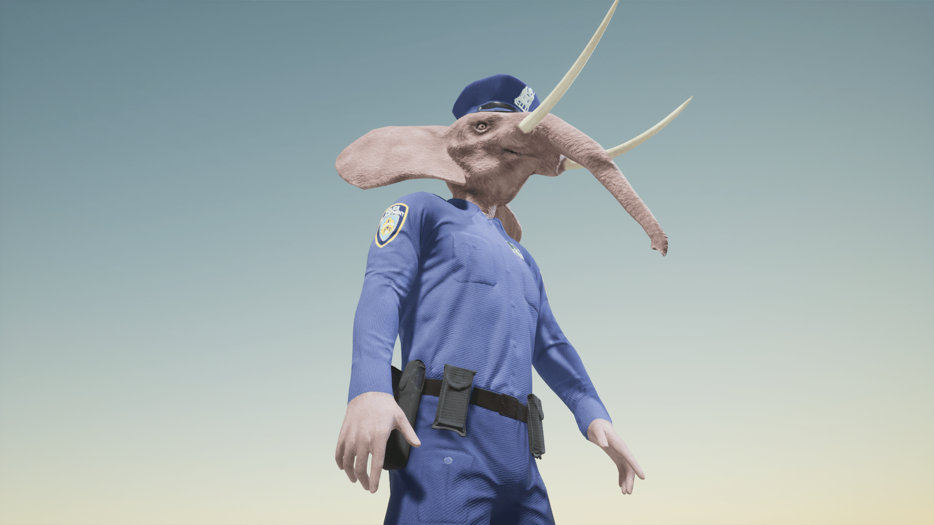 Mister Elephant - Policeman in Characters - UE Marketplace