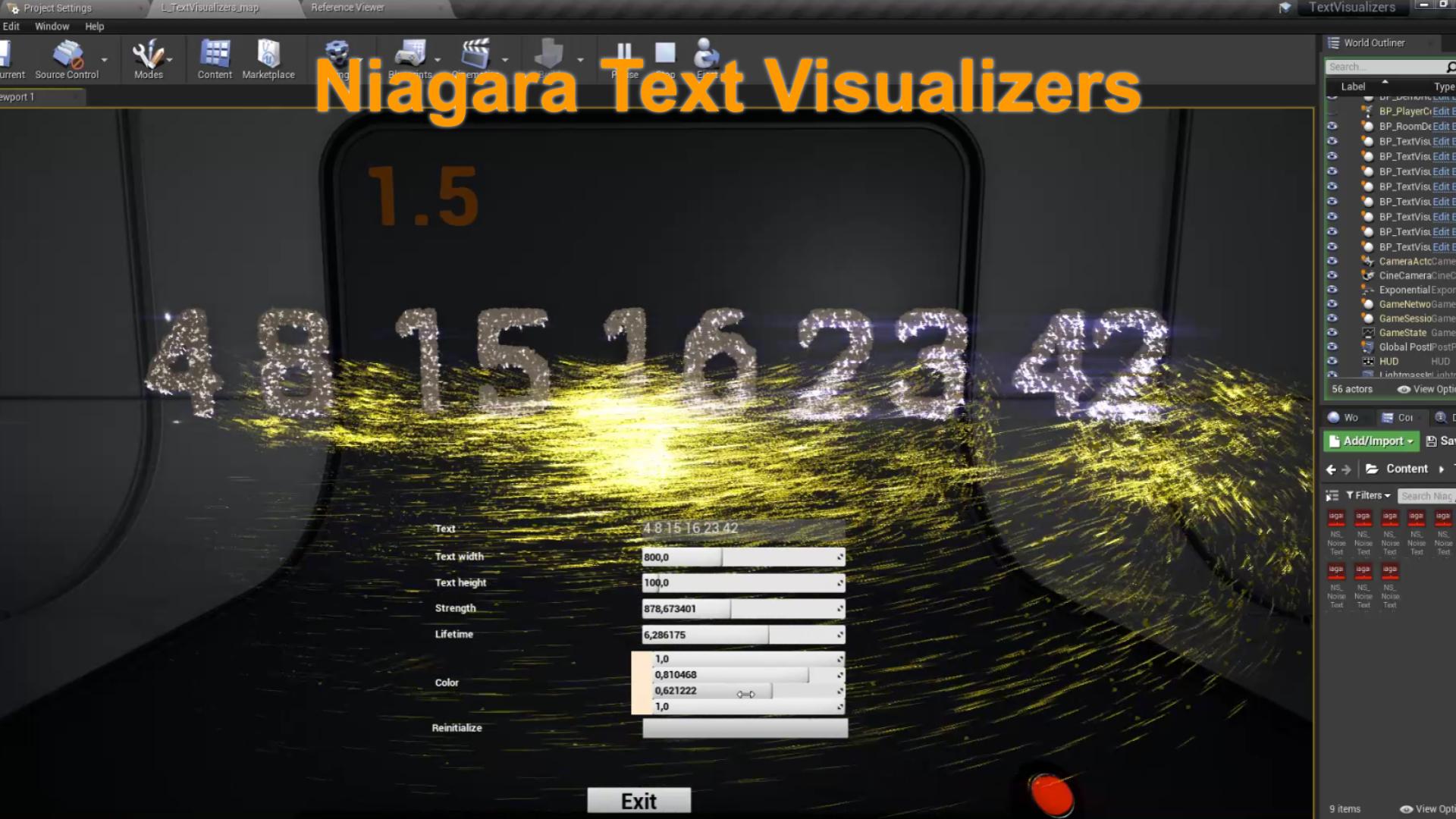 LEAKED GAME ASSETS - Niagara Text Visualizers