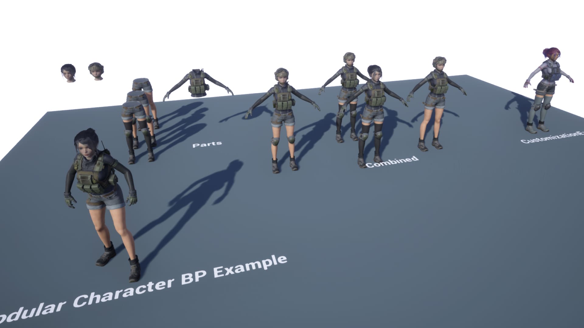 Stylized Female Character Soldier in Characters - UE Marketplace