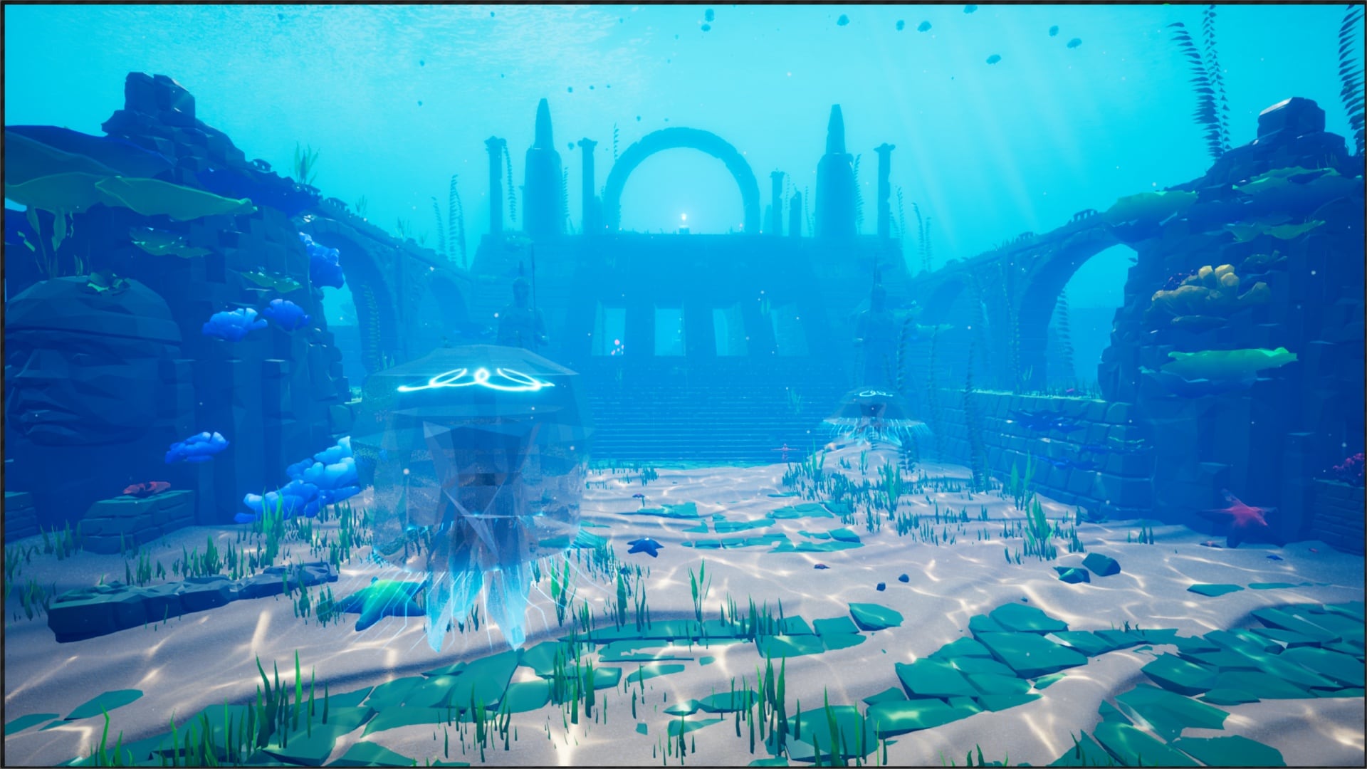 Poly Style Low Poly Ocean Pack 2 - Ancient Temple Ruins, 카테고리 배경 - UE ...