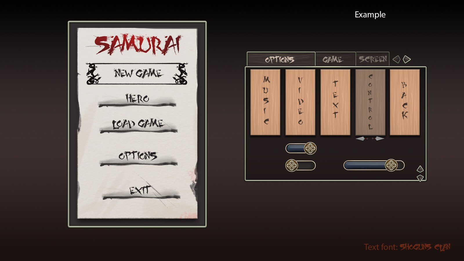 Samurai UI in 2D Assets - UE Marketplace