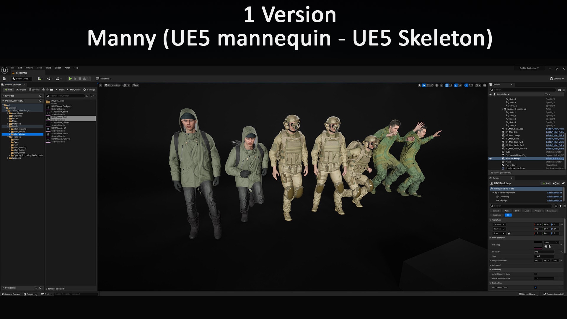 Outfits Collections 7 - Mixed Outfits - Modular - Rigged in Characters ...