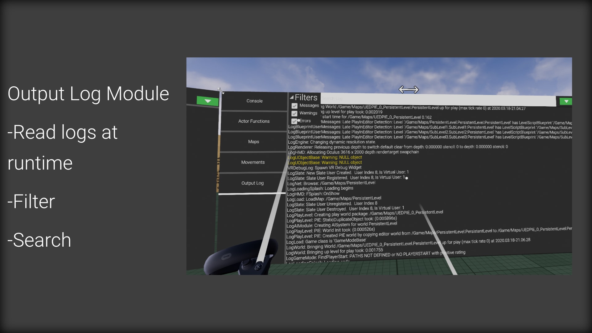 在代码插件创建的vr Debug Plugin 虚幻引擎商城
