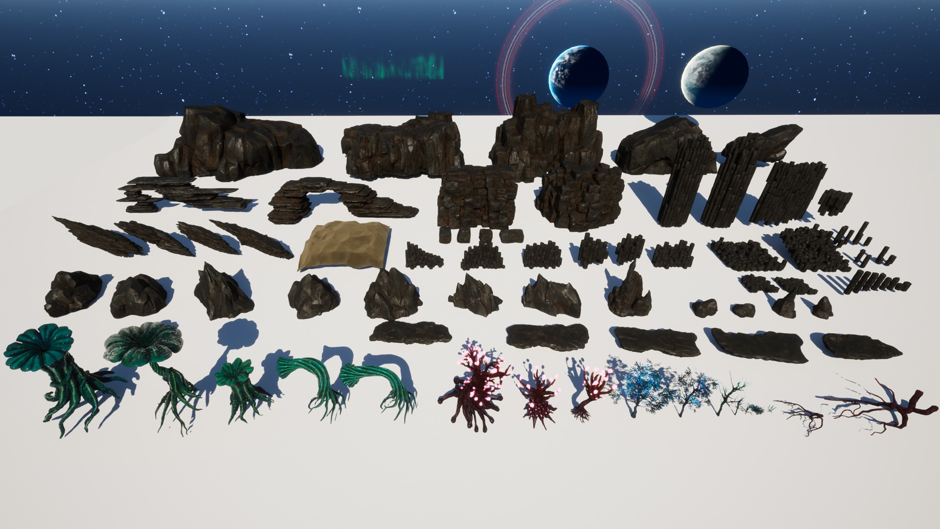 在环境创建的alien Planet Fantasy Environment 3 Pack Acid Swamp Forest