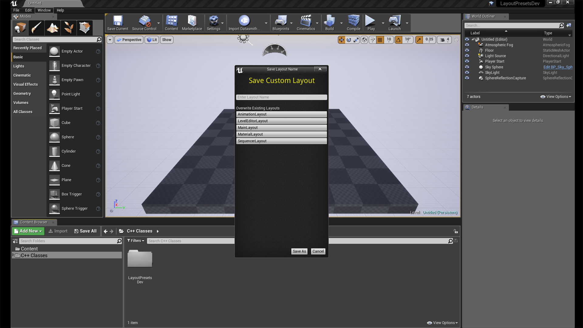 Editor Layout Switcher/Presets in Code Plugins - UE Marketplace