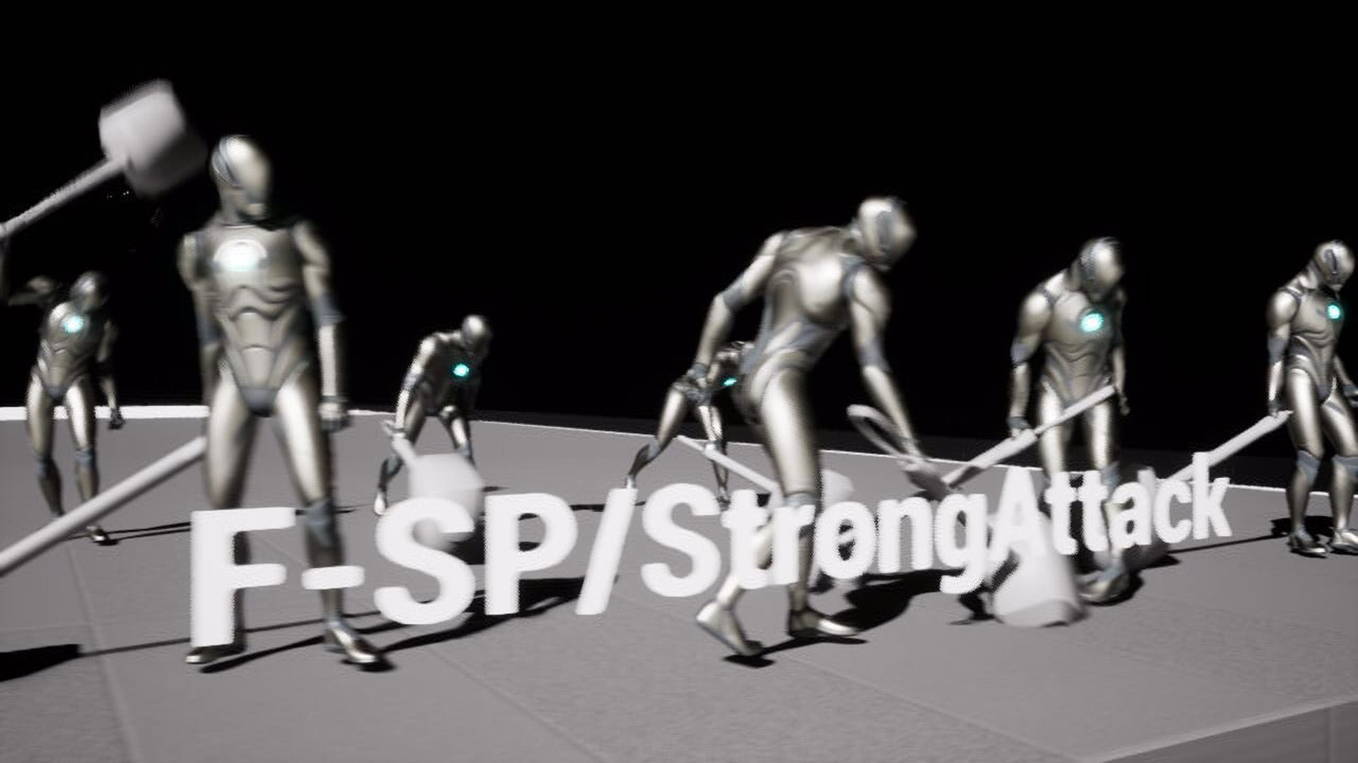 One hand heavy hammer attack [64 HD Mocap Animations], 카테고리 애니메이션 - UE ...