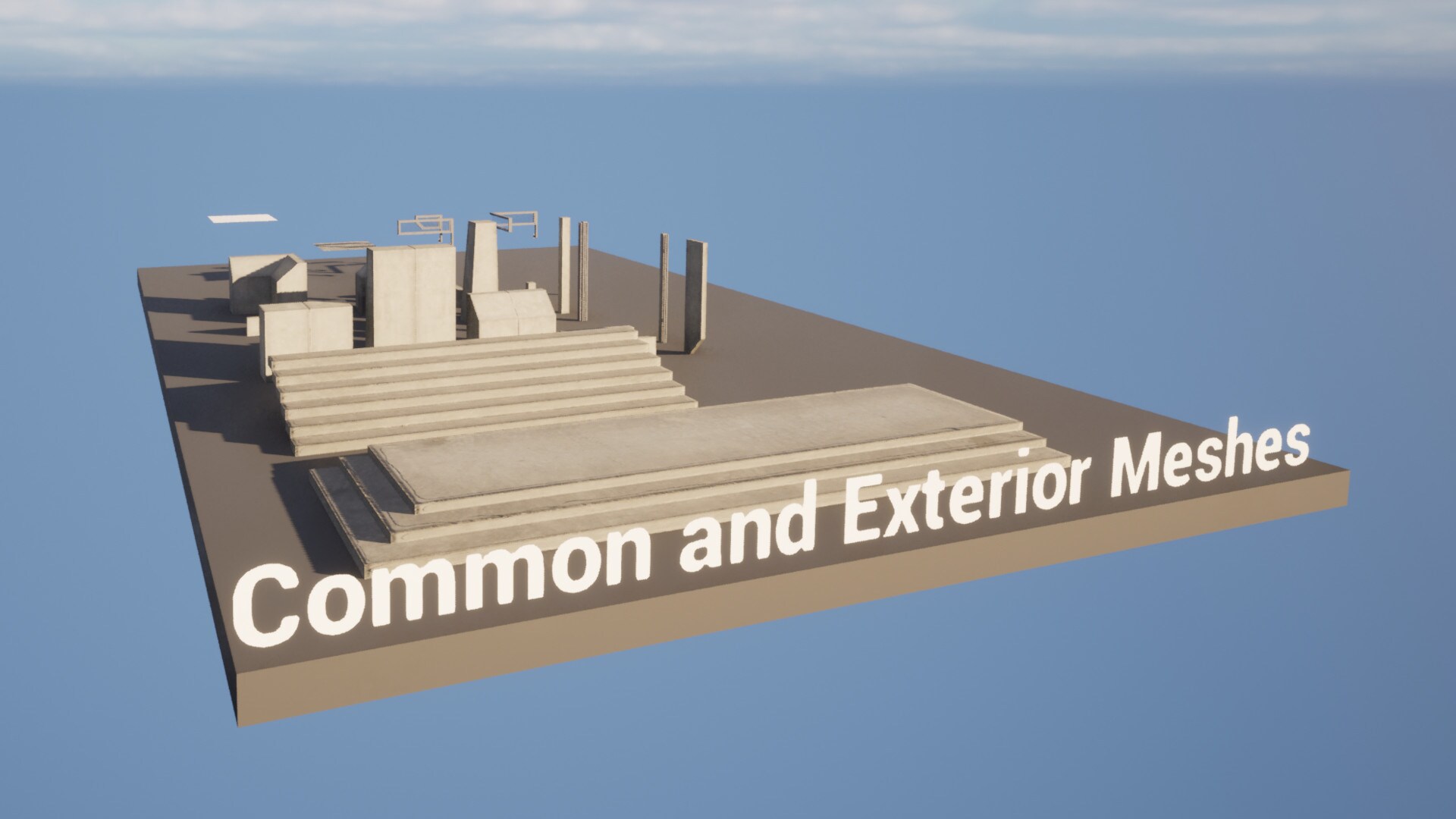Modular Brutalist Building Vol. 2 in Environments - UE Marketplace