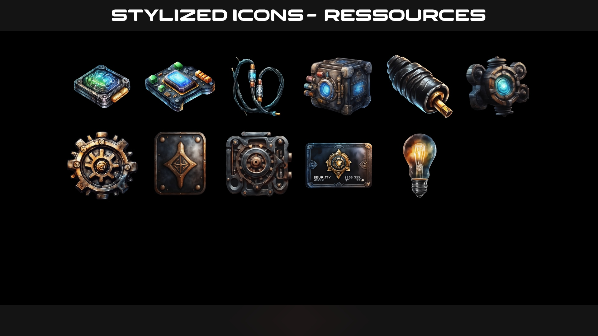 Stylized RPG Icons in 2D Assets - UE Marketplace