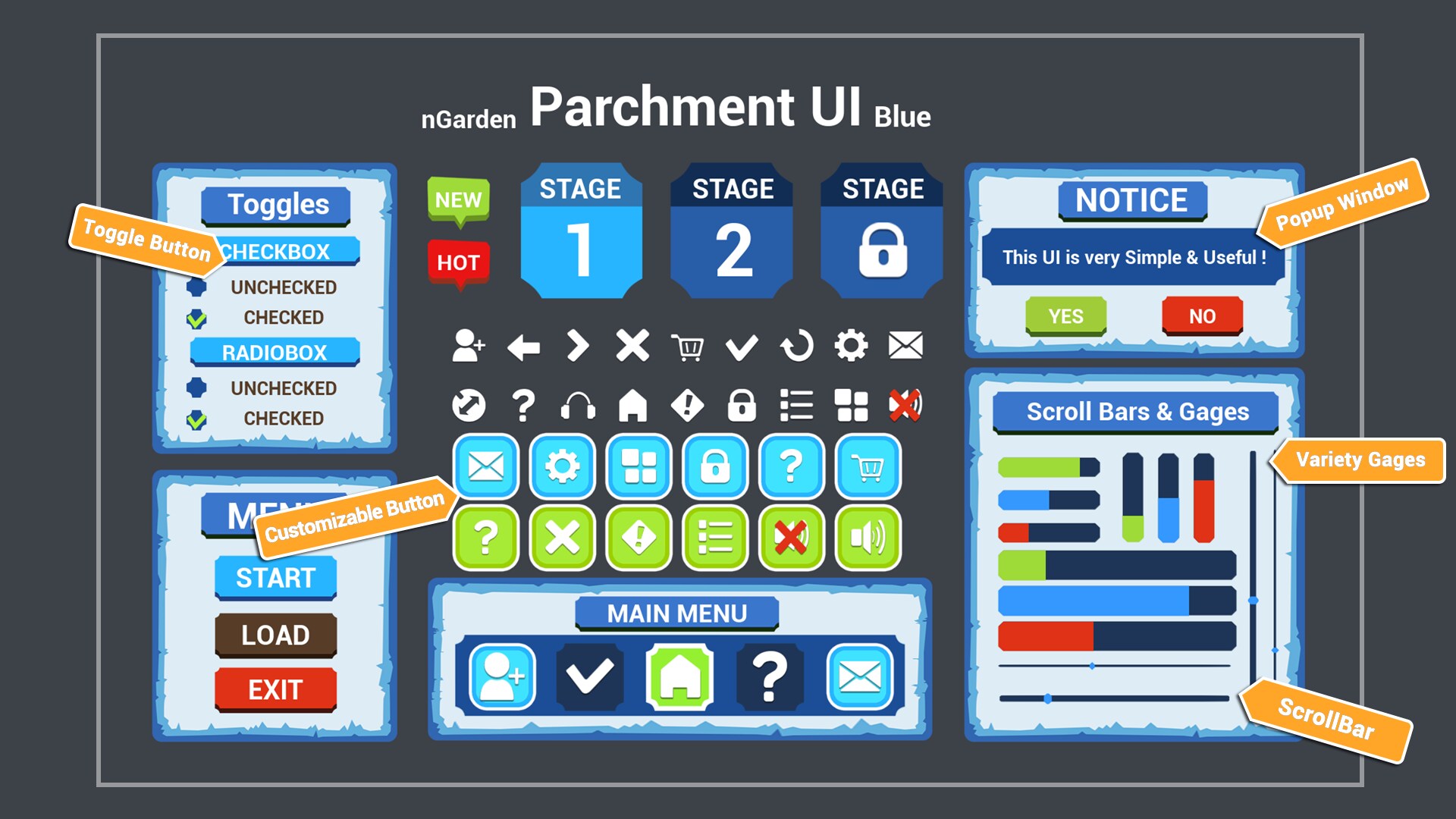 nGarden Parchment UI in 2D Assets - UE Marketplace