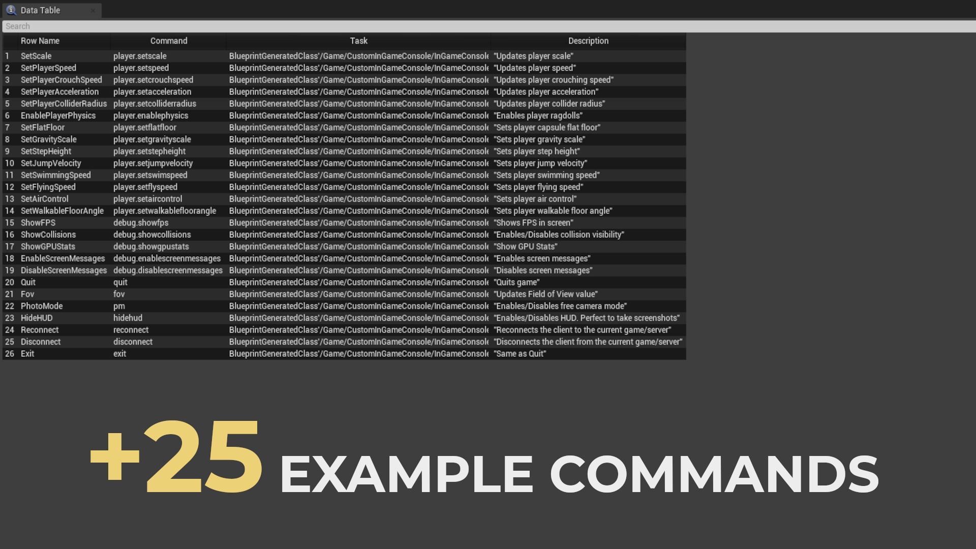 Custom Cheat Console in Blueprints - UE Marketplace