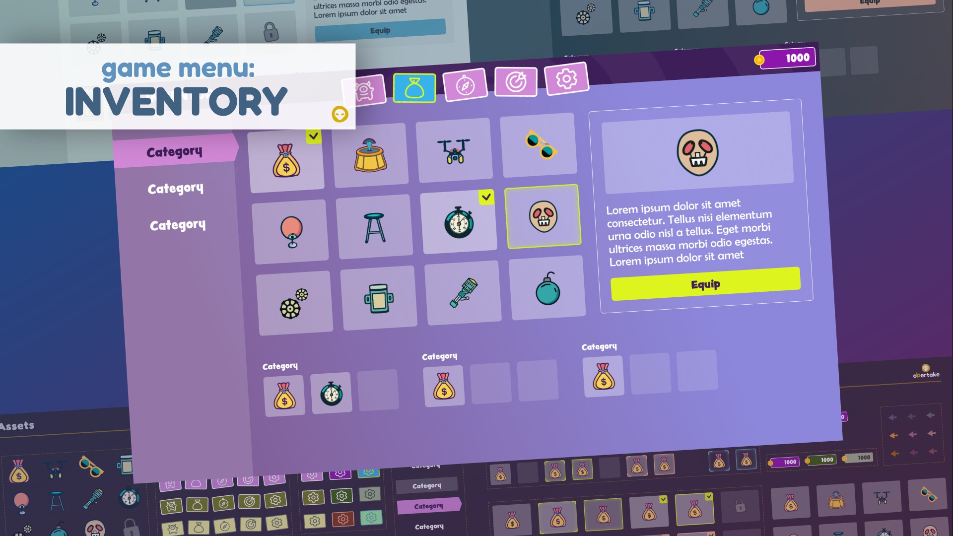 Game Menu - Inventory System in Blueprints - UE Marketplace