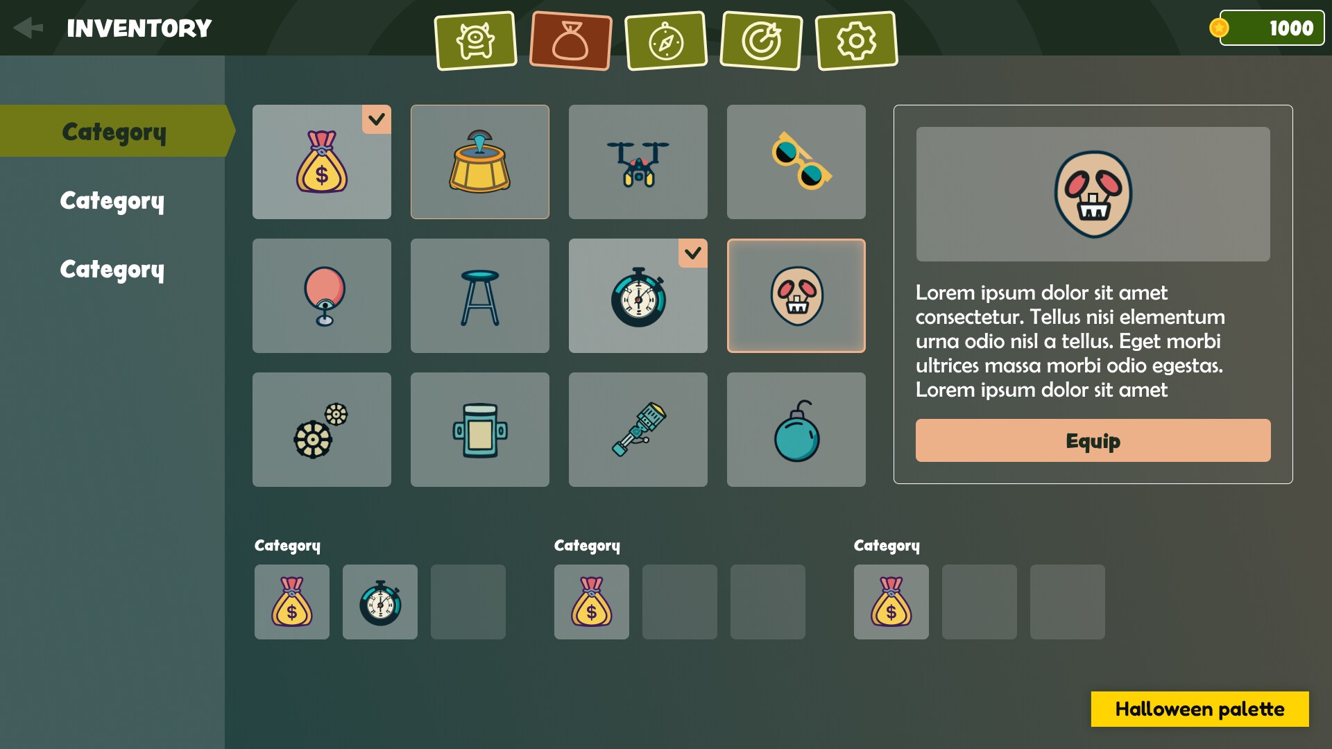 Game Menu - Inventory System in Blueprints - UE Marketplace