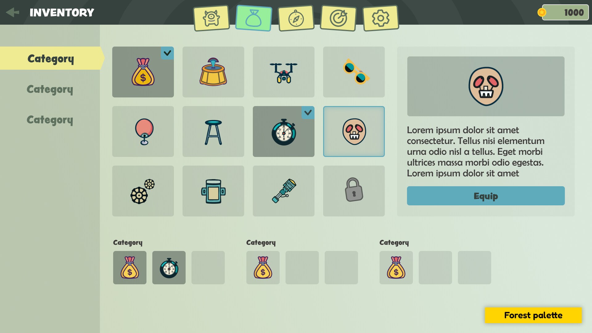 Game Menu - Inventory System in Blueprints - UE Marketplace