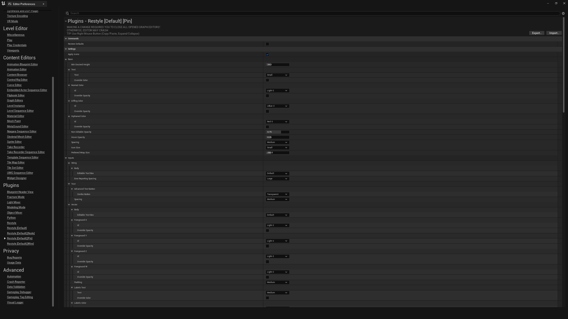 Restyle in Code Plugins - UE Marketplace
