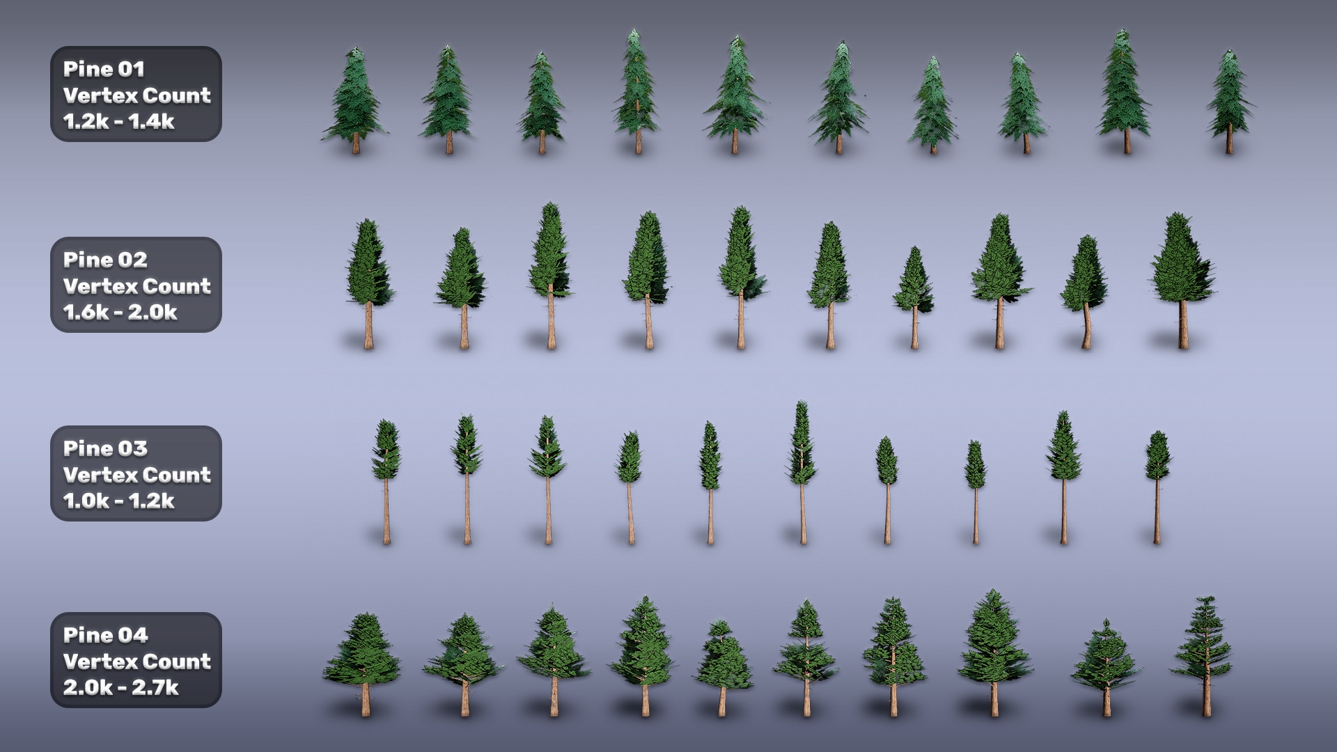 200x Stylized Trees Mega Pack, 카테고리 소품 - UE 마켓플레이스