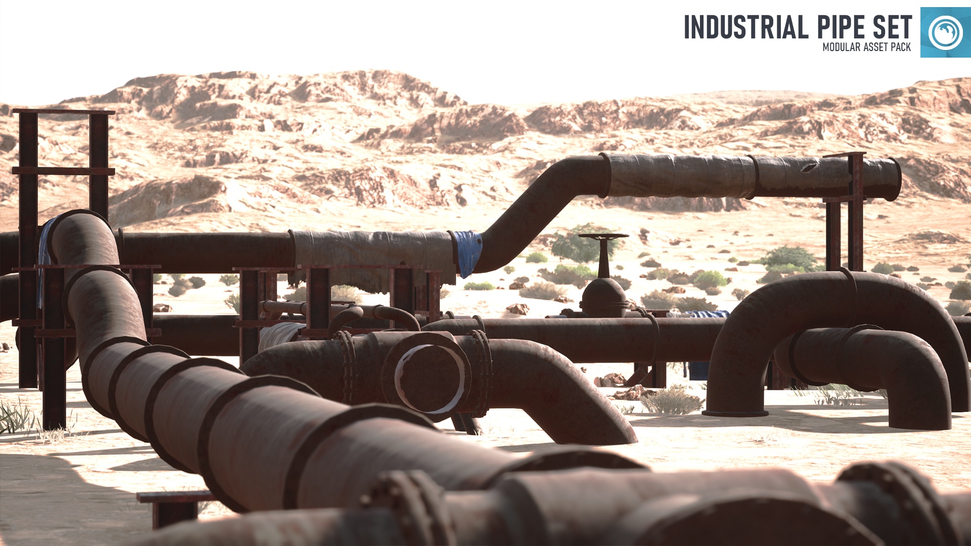 Modular Pipe Set in Props - UE Marketplace