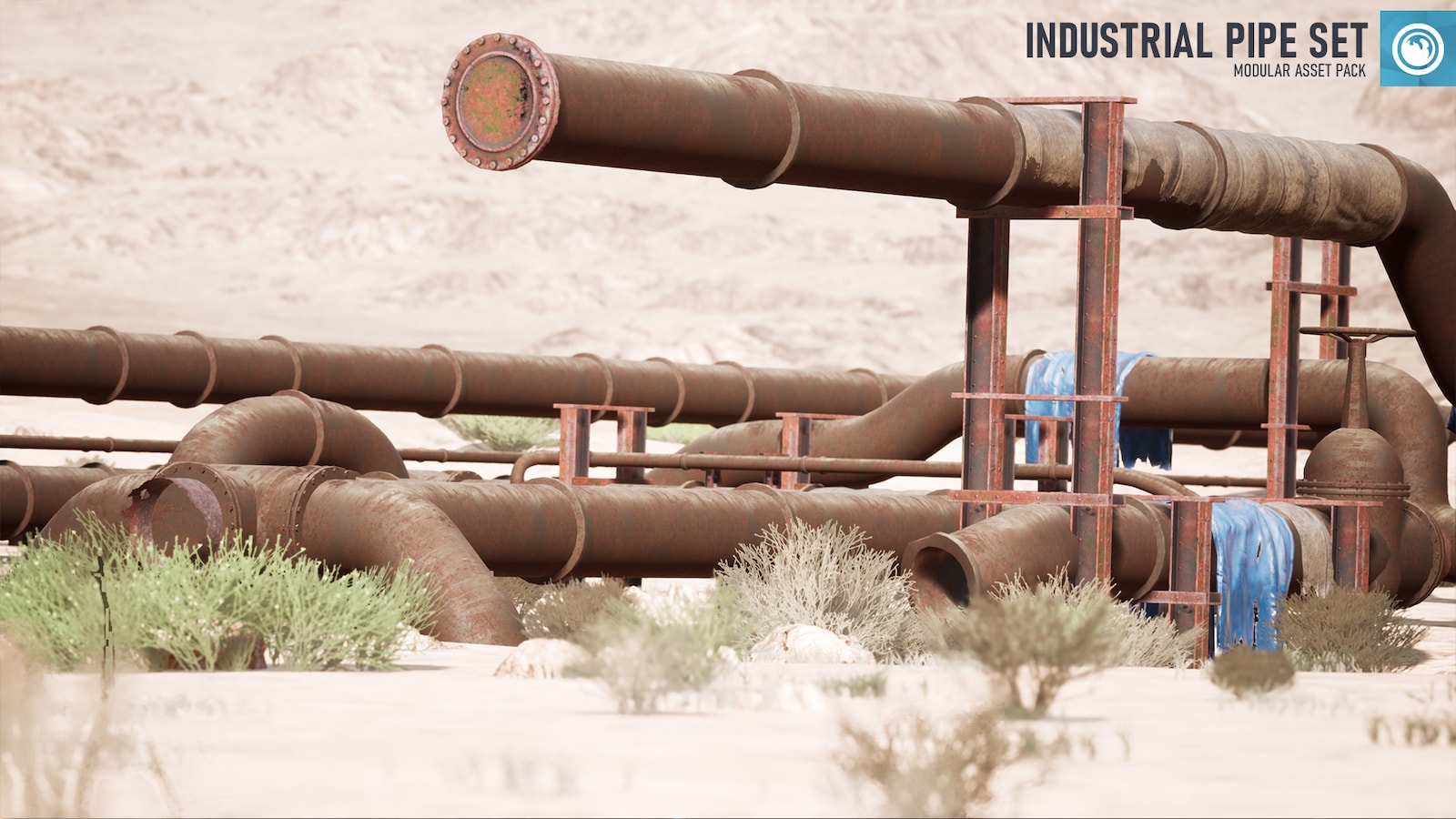 Modular Pipe Set in Props - UE Marketplace